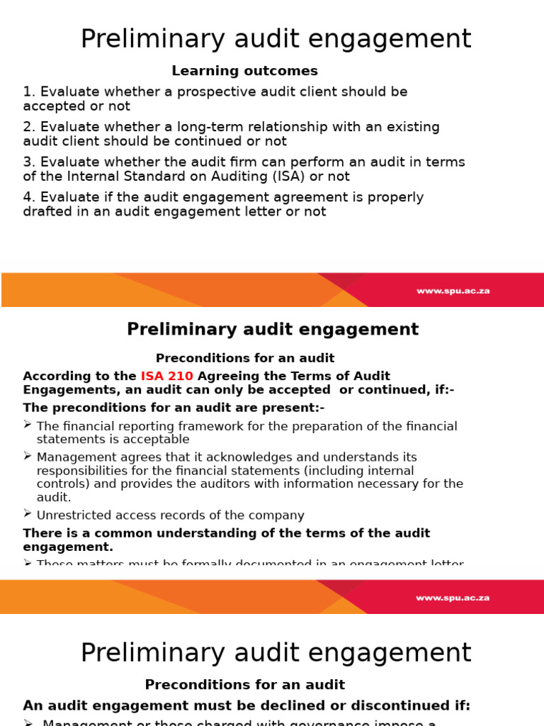 Preliminary Audit Engagement | PDF | Audit | Business