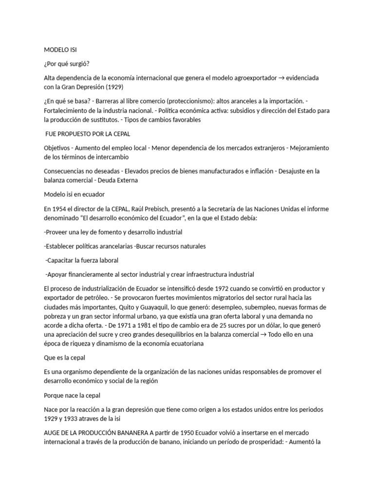 Modelo Isi | PDF | Petróleo | Ecuador