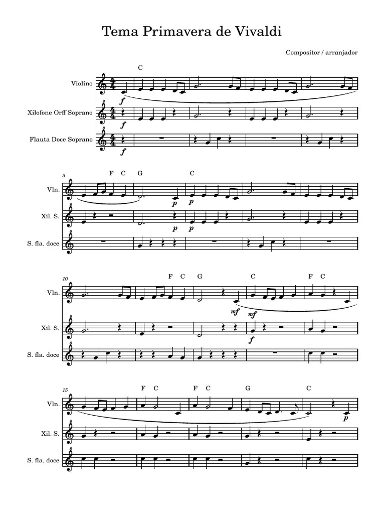 Tema Da Primavera de Vivaldi | PDF