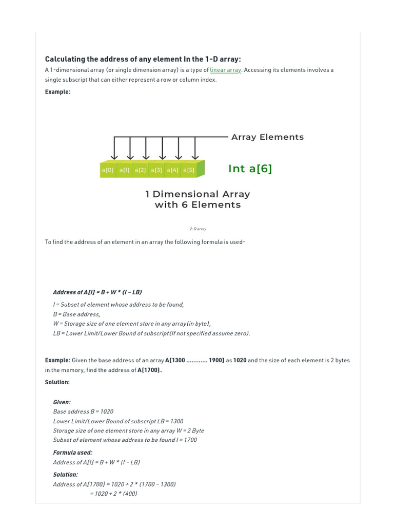 Array-2 | PDF | Computer Data | Computer Programming