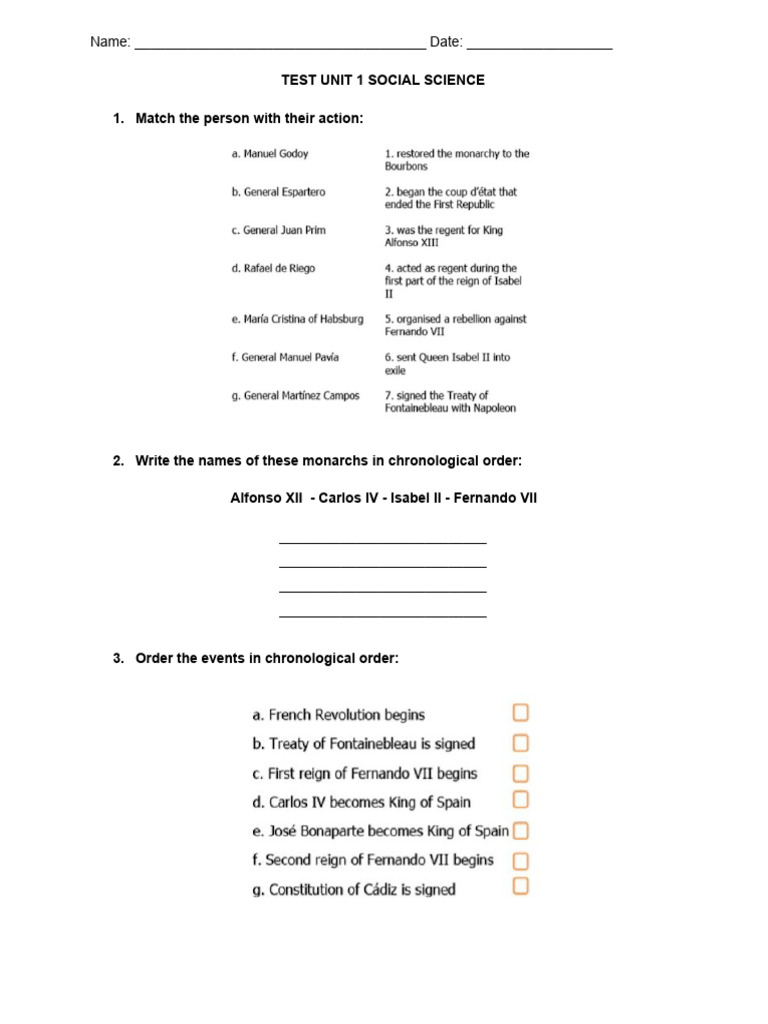 Social Science Test Unit 1 Guide | PDF