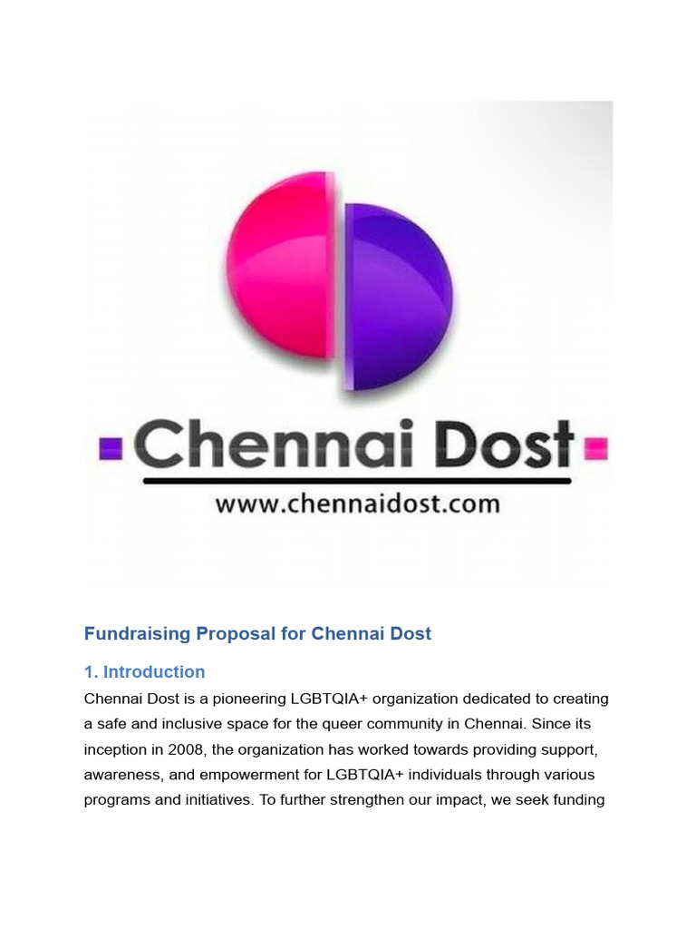 Chennai Dost Funding Proposal Draft.pdf | PDF | Libraries | Mental Health