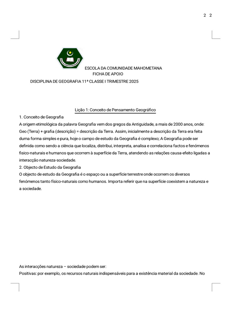Conceitos Fundamentais de Geografia | PDF | Geografia | Método científico