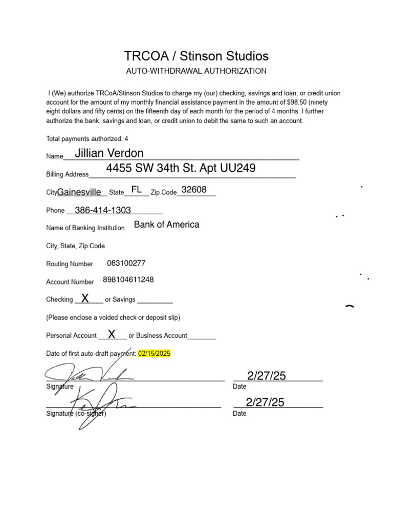 Jillian Verdon - Stipend | PDF