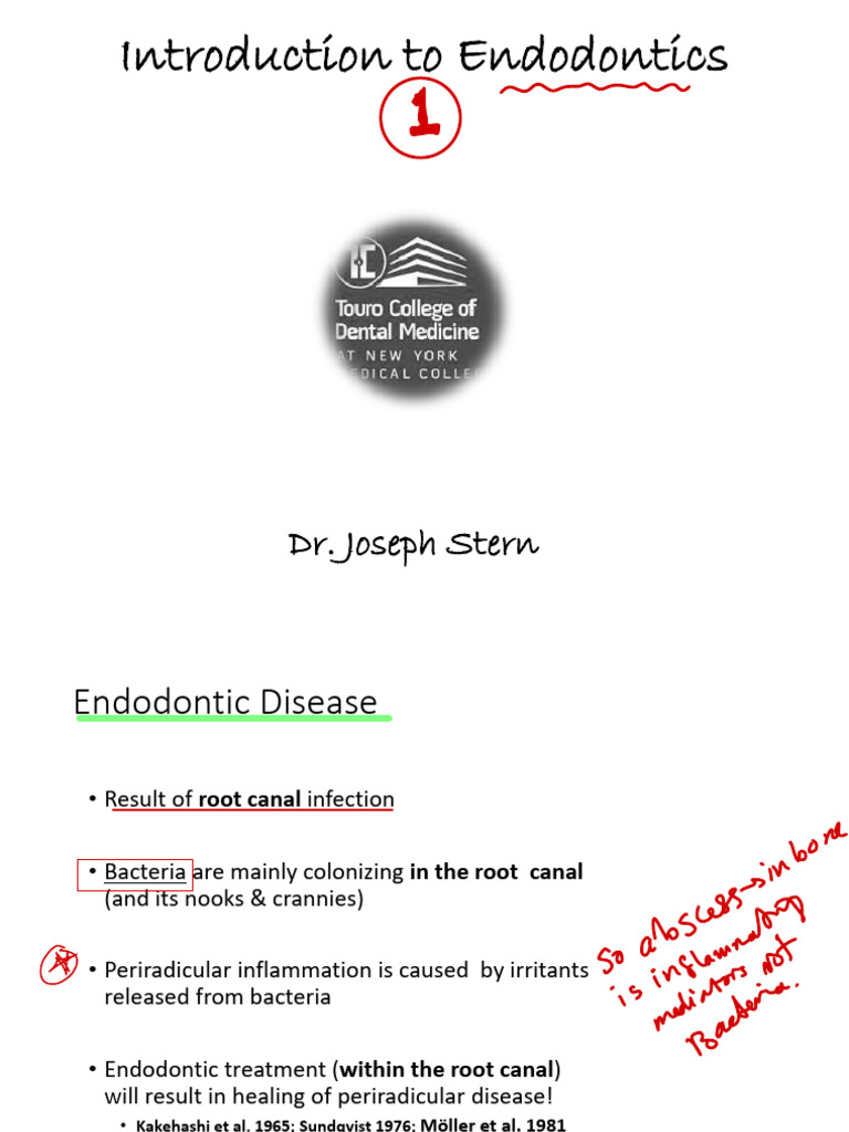 Introduction To Endodontics Lecture 1 CANVAS PDF | PDF | Dentistry ...