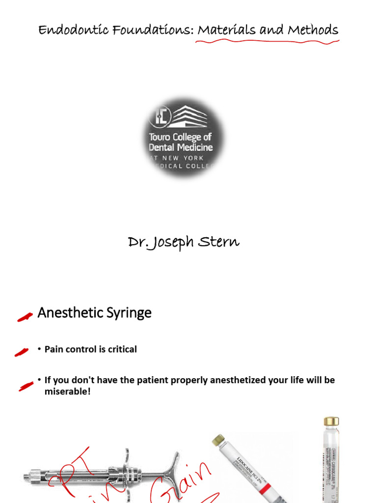 Endodontic Foundations Lecture 236 CANVAS PDF | PDF | Chemical Substances