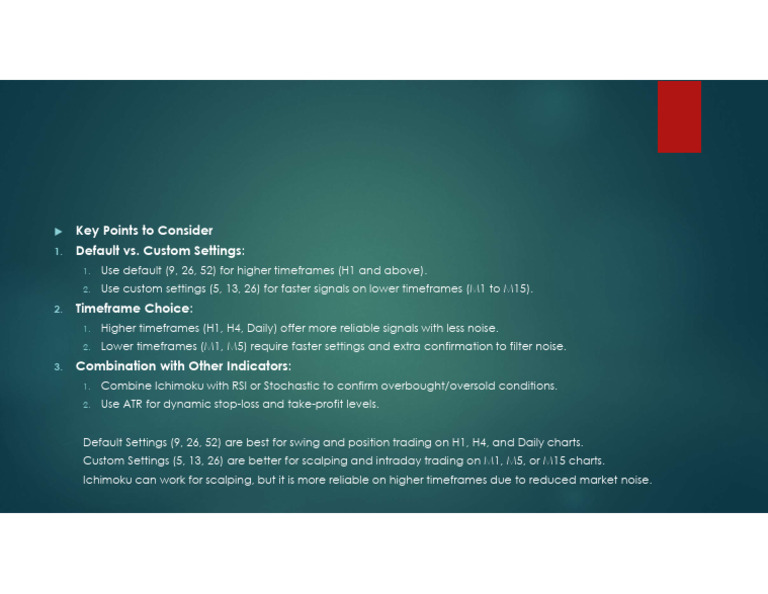 Key Points To Consider Default vs. Custom Settings | PDF