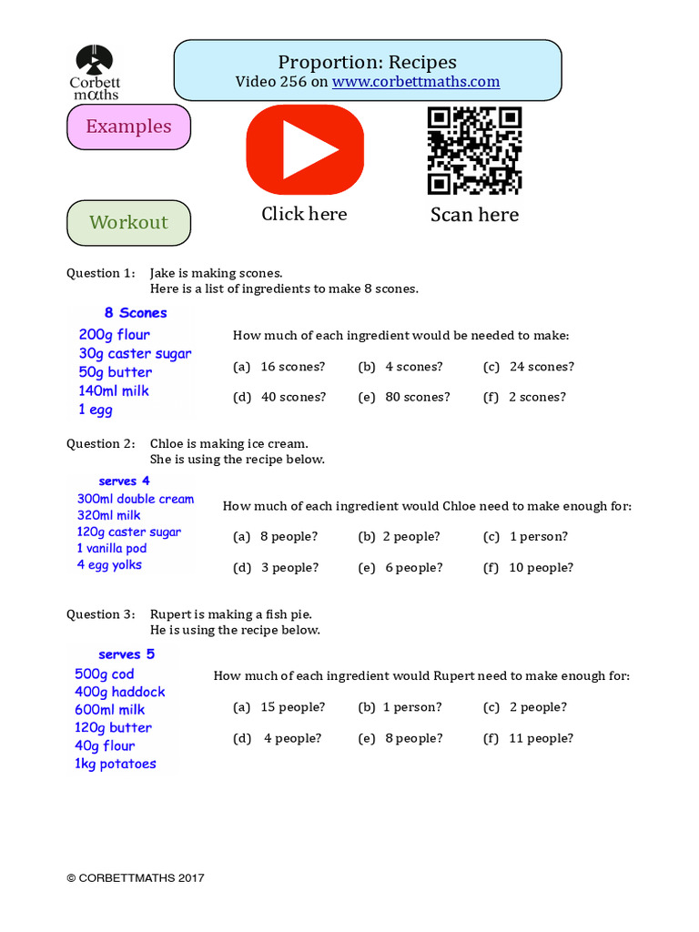 Proportional Recipes for Cooking | PDF | Biscuit | Baked Goods