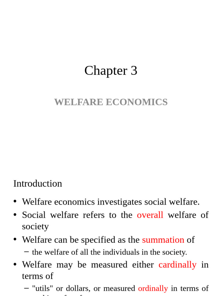 Chapter 3-Welfare Economics | PDF | Welfare Economics | Economics