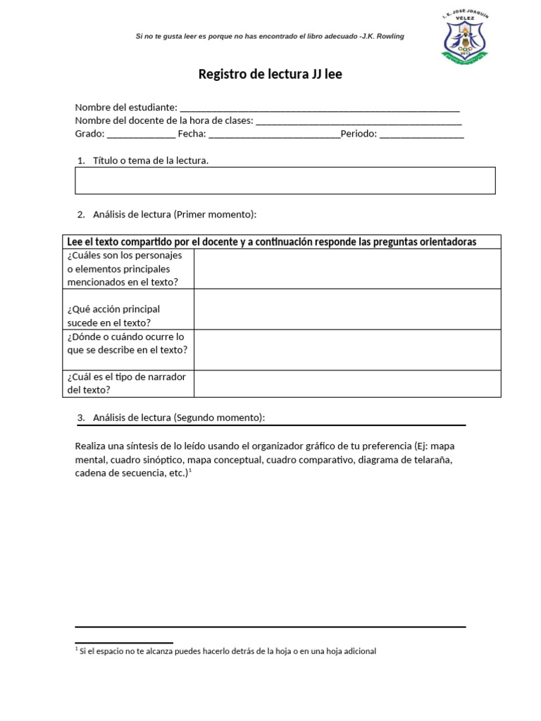 Registro de Lectura Actualizado | PDF