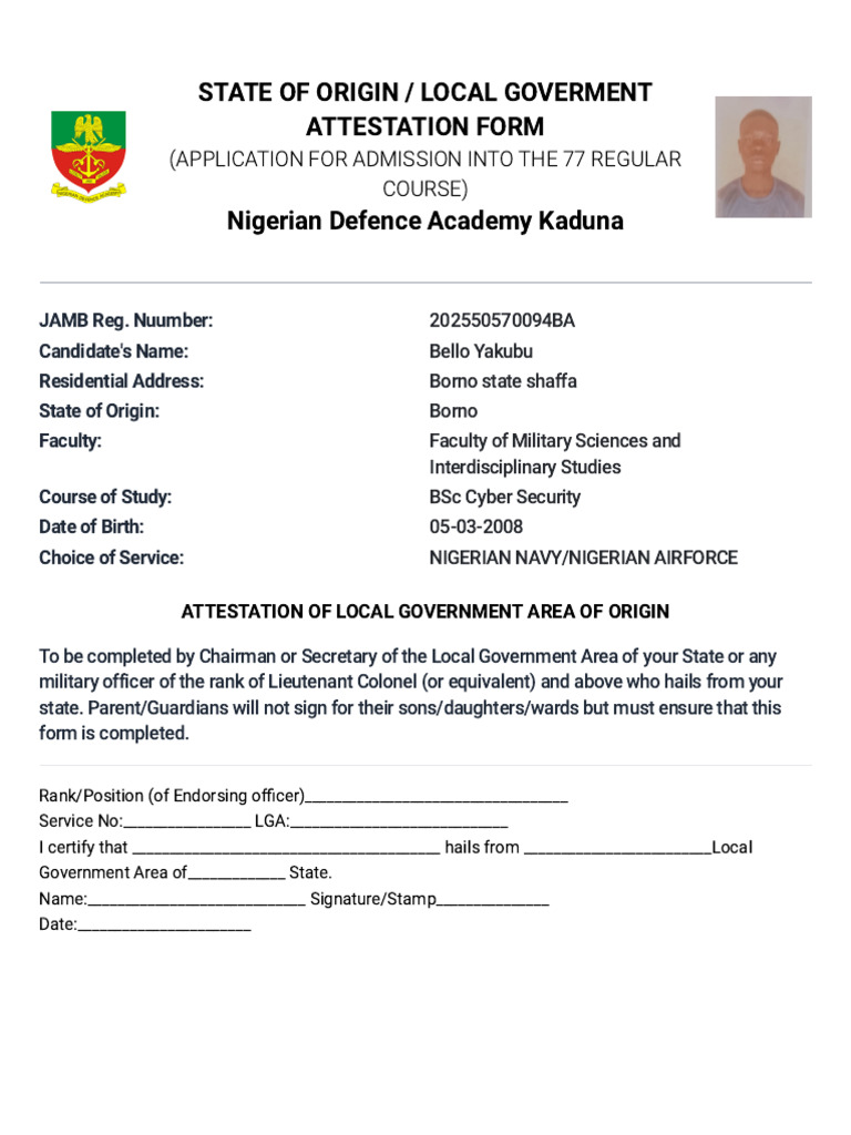 NDA 77 Regular Course Application | PDF