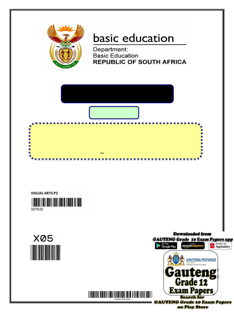 Grade 12 NSC Visual Arts P2 2019 (English) X05 2019 Preparatory ...