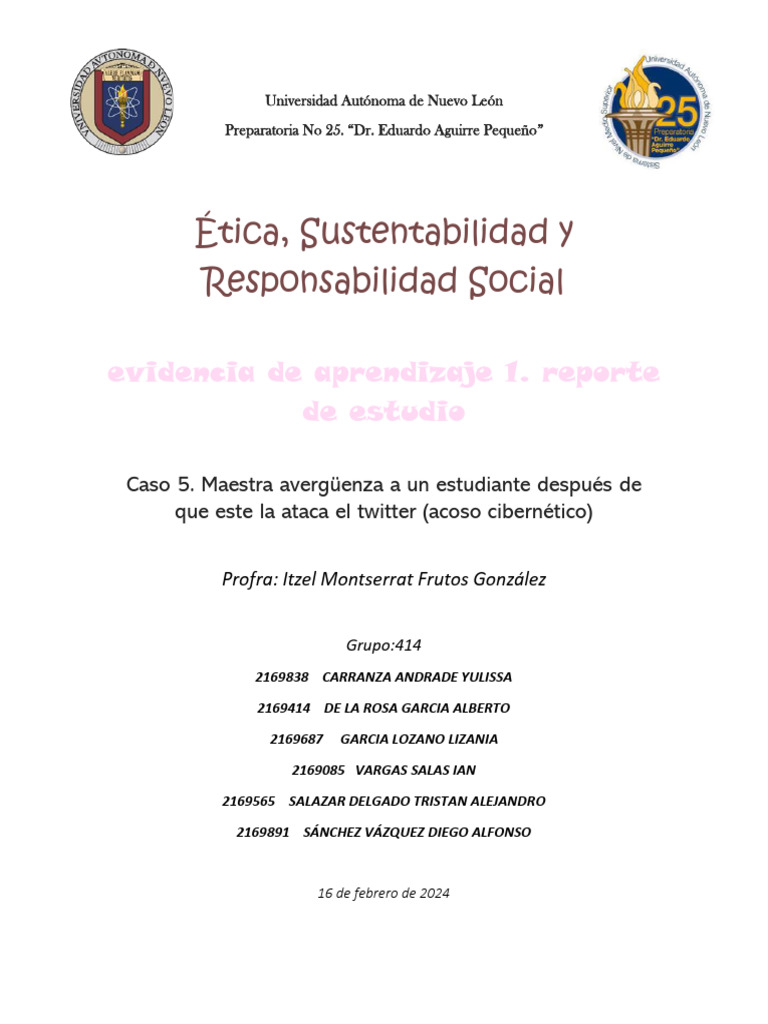 EV1 ESyRS | PDF | Acoso cibernético