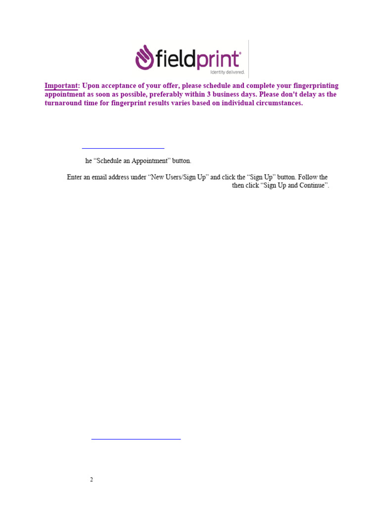 Fieldprint Scheduling Guide - Employee | PDF