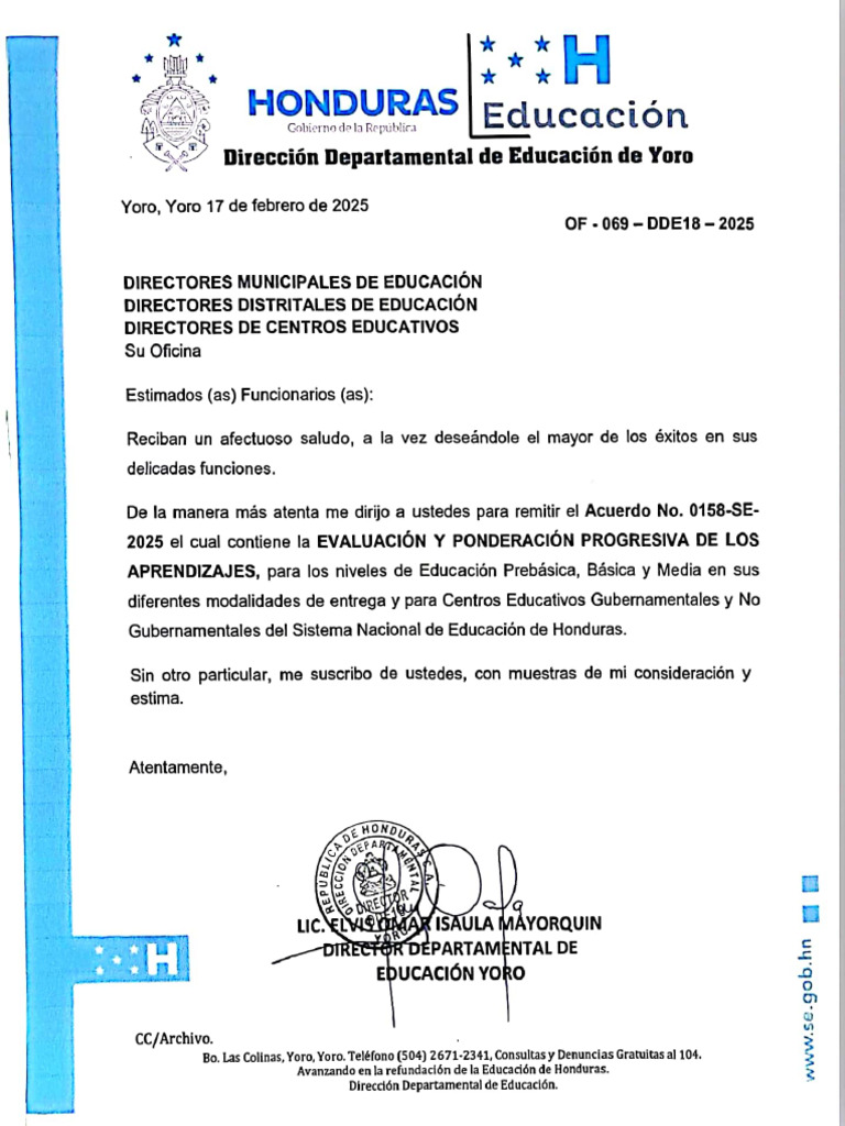 Oficio 0029-SE-2025 | PDF