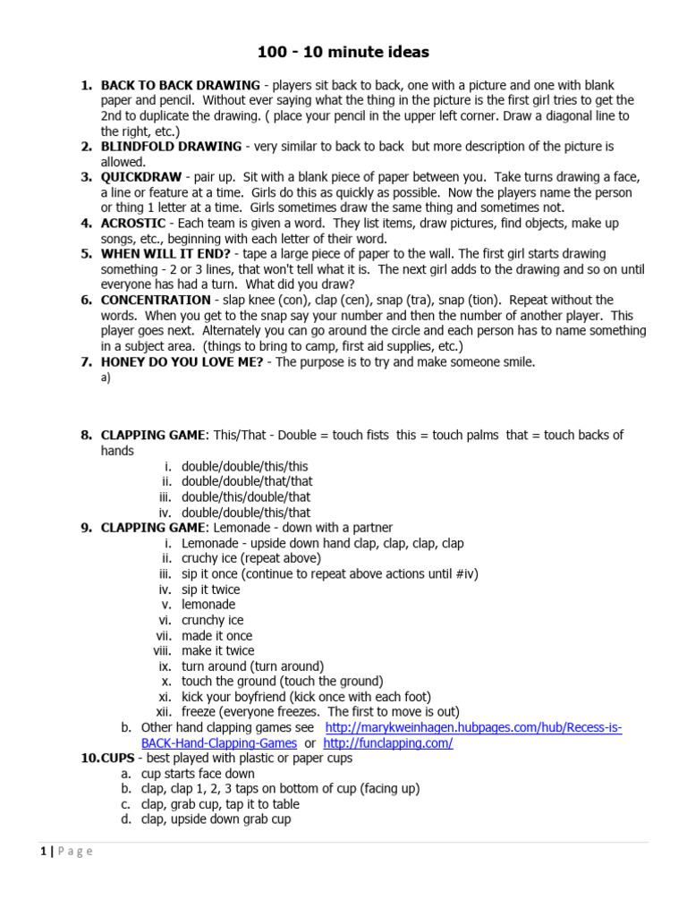 100 10MinuteIdeasNov2016 | PDF