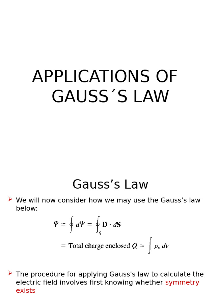 Applications of Gauss's Law in Electrostatics | PDF | Sphere | Geometry
