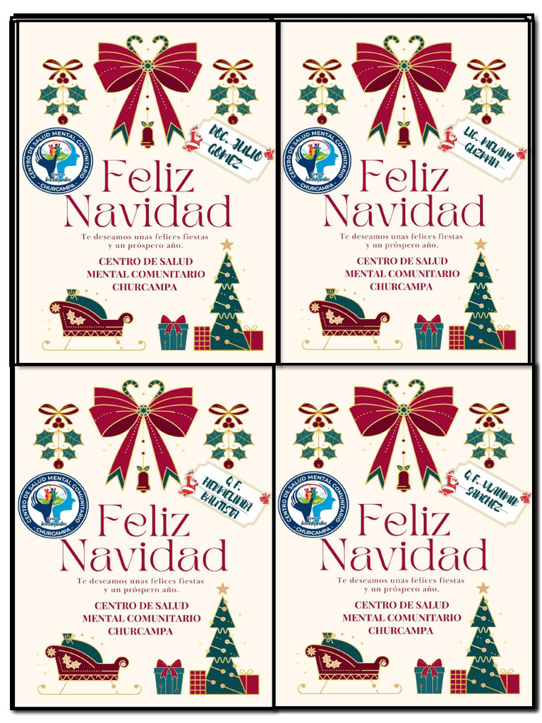 Tarjetas Navideñas | PDF