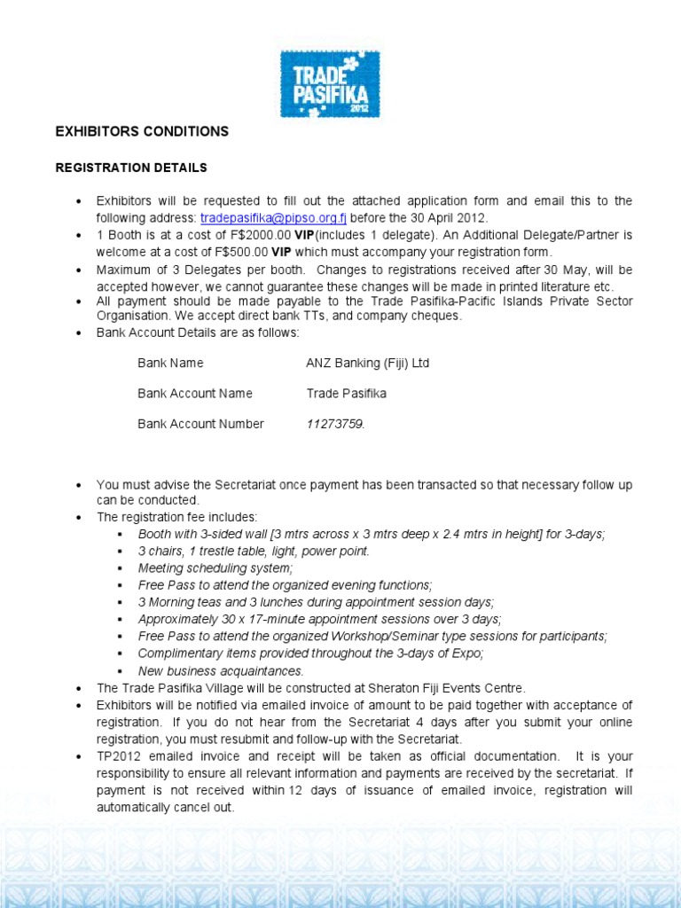 Exhibitors Guidelines | PDF