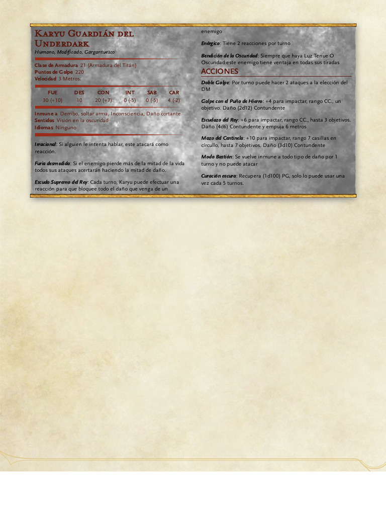 Karyu, Guardián del Underdark (1) | PDF