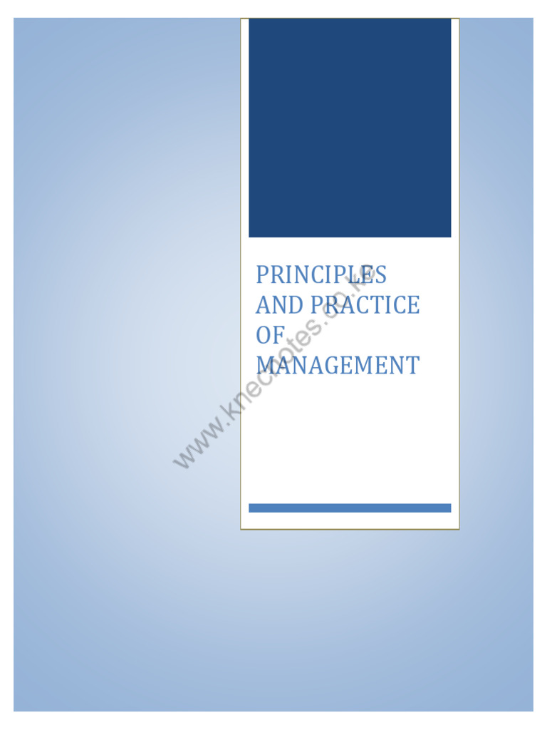 Principles and Pratice of Management | PDF | Science | Goal