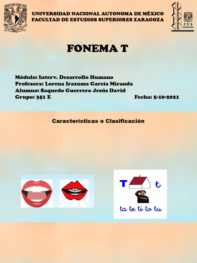 Fonema T | PDF | Fonética