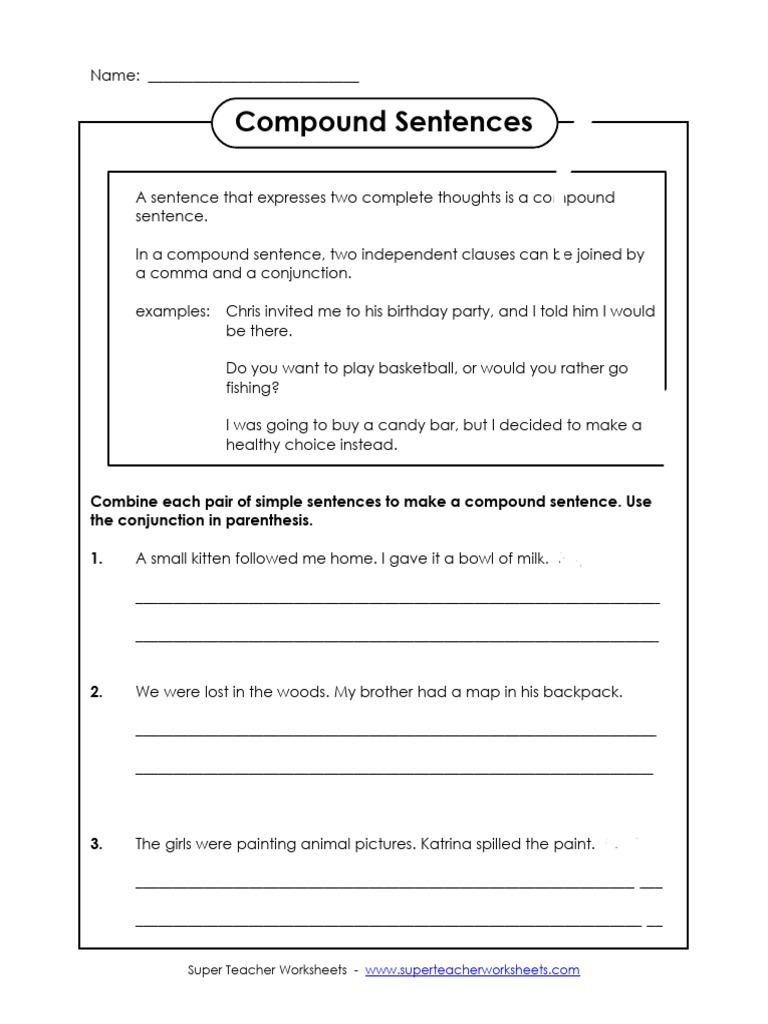 Compound Sentences COMPO | PDF | Punctuation | Linguistics