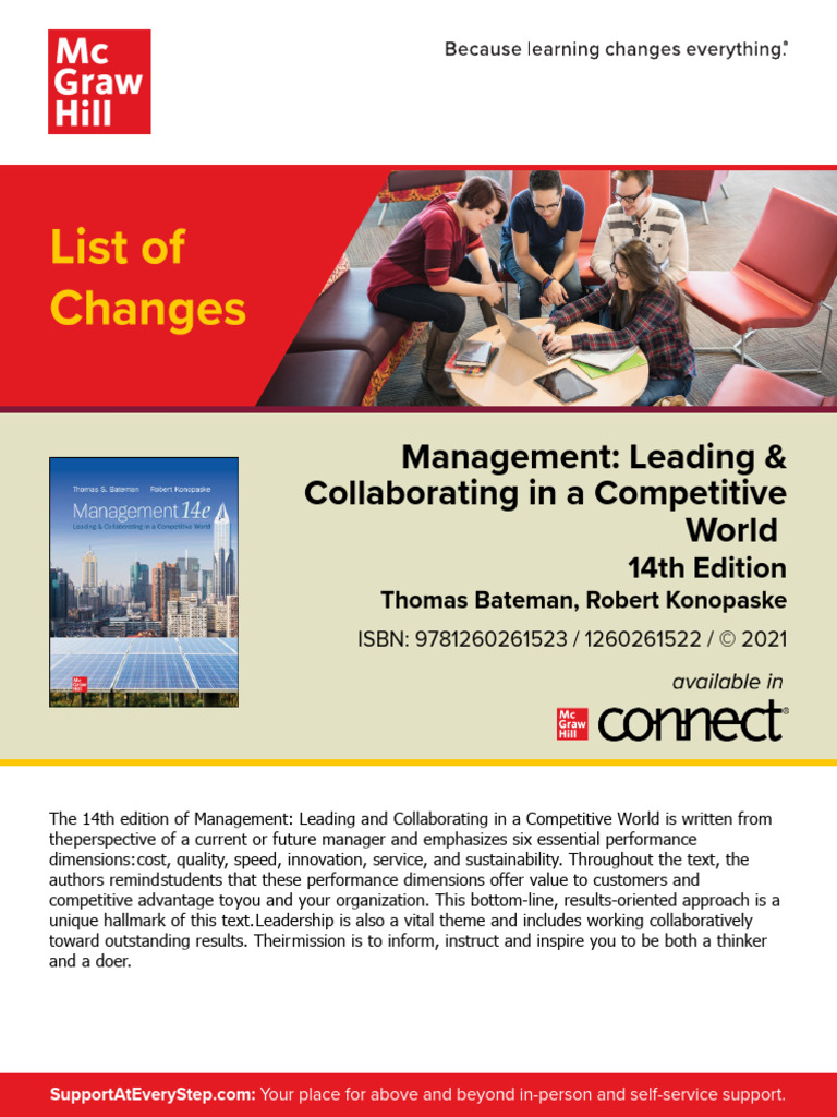Bateman Changes Management 14e | PDF | Entrepreneurship | Walmart