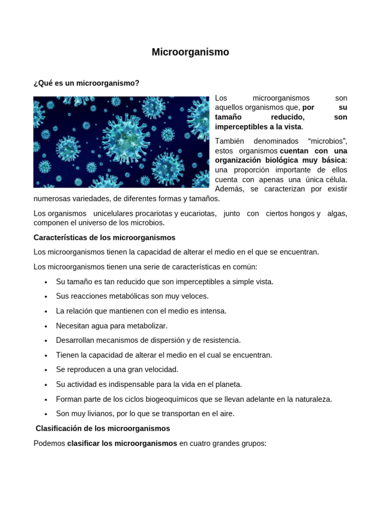 Microorganismo | PDF | Microorganismo | Virus