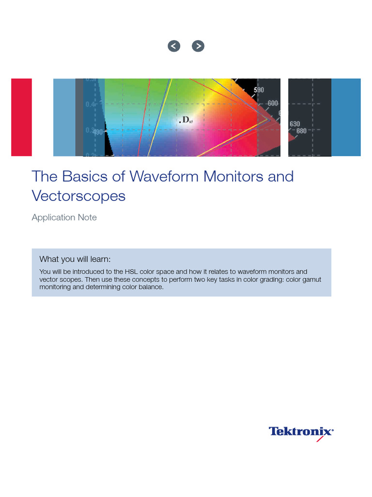 The Basics of Waveform Monitors and Vectorscopes | PDF | Rgb Color ...