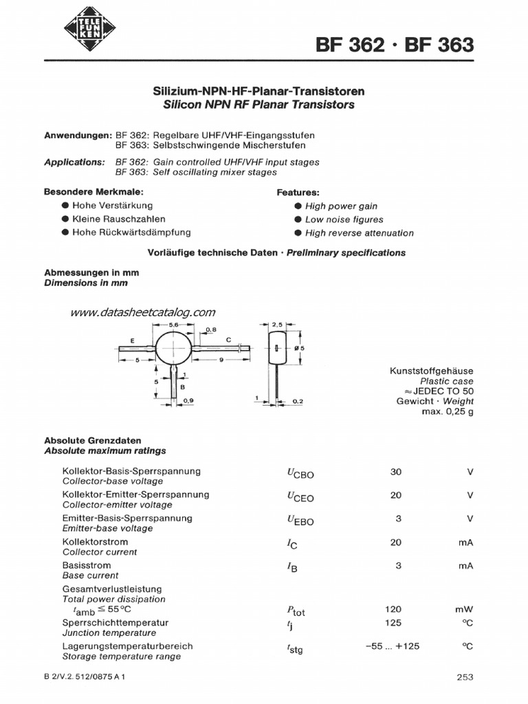 BF362 BF363 | PDF