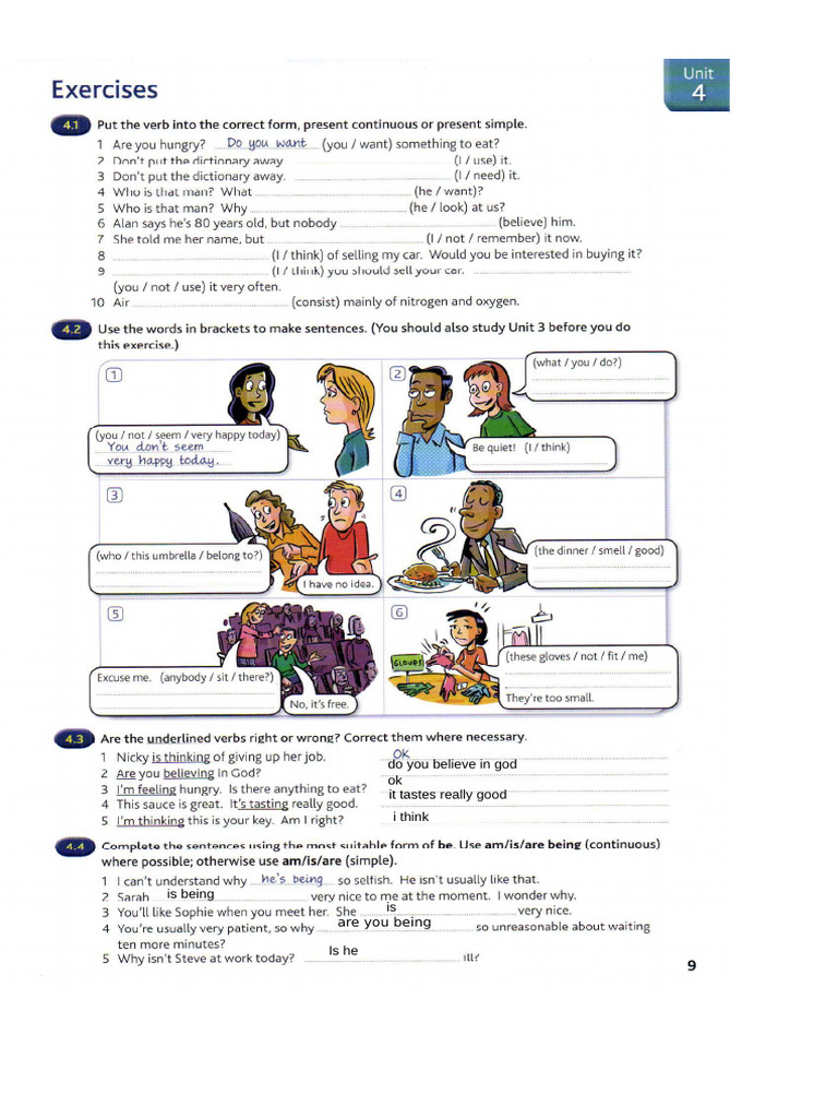 1english Grammar in Use INTERMEDIATE PDF Present Simple Vs Present | PDF
