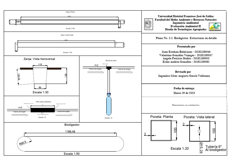 PLANO BIODIGESTOR-Layout2 | PDF | Biogás | Ingeniería