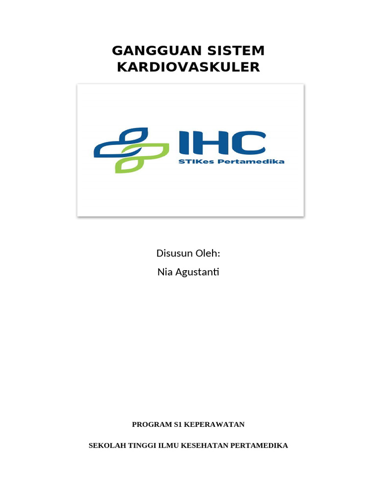 Tugas GANGGUAN SISTEM KARDIOVASKULER | PDF