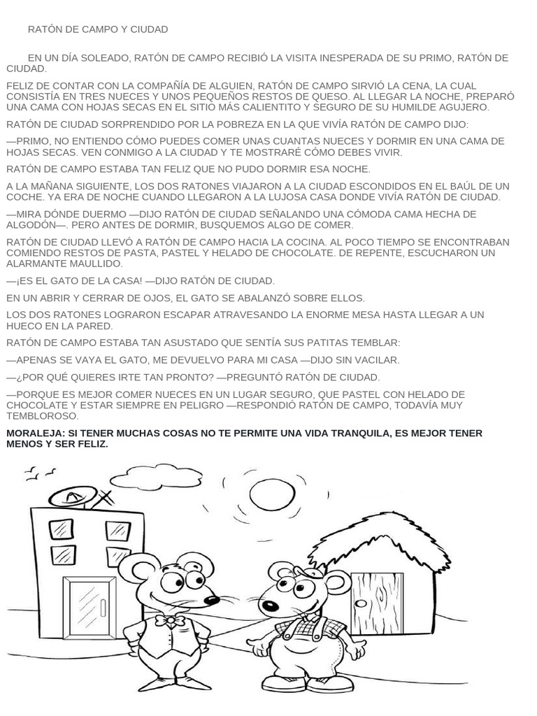 Ratón de Campo y Ciudad | PDF