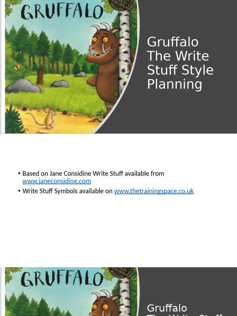 Gruffalo The Write Stuff Lesson Plan | PDF