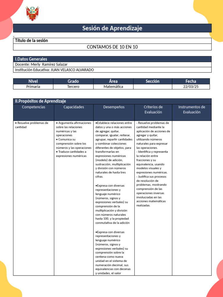 Contamos de 10 en 10 | PDF | Aprendizaje | Sustracción