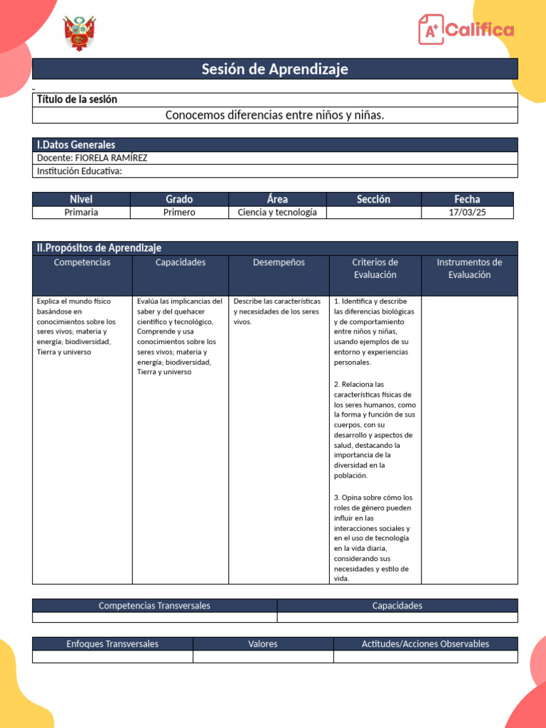 Diferencias entre niños y niñas en primaria | PDF | Aprendizaje ...