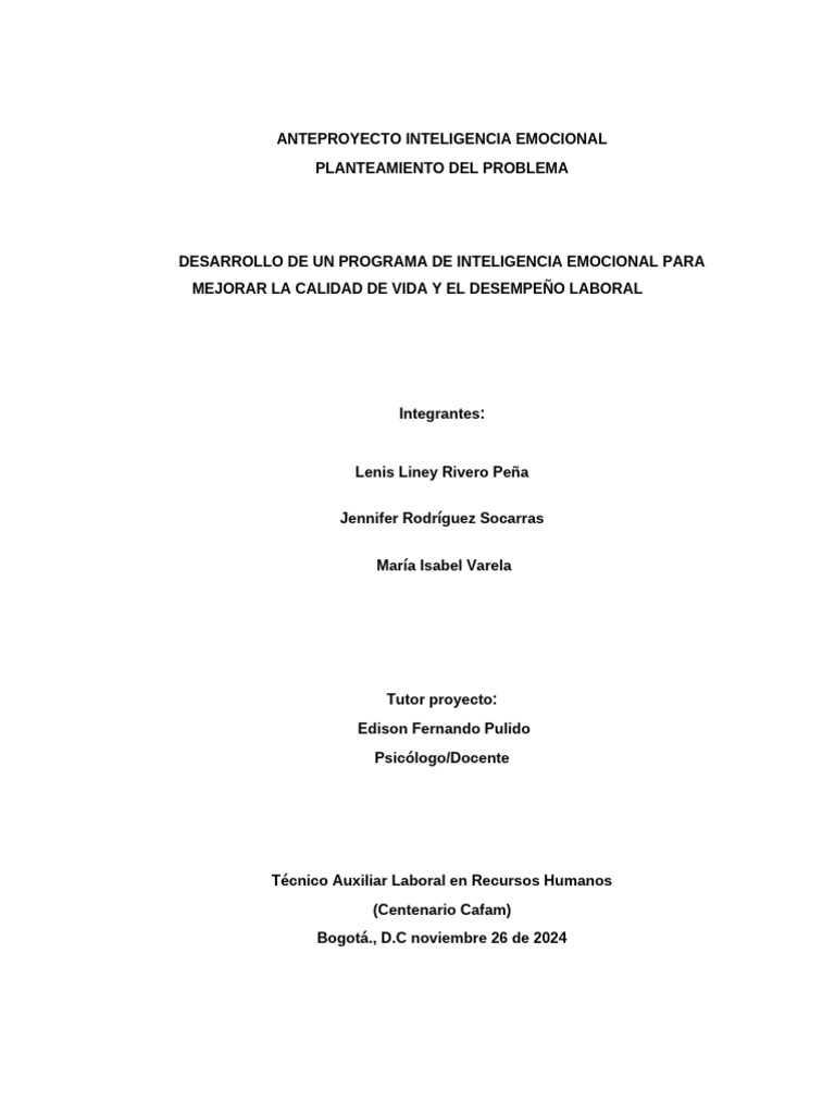 Correcion Final) ) | PDF | Inteligencia emocional | Las emociones