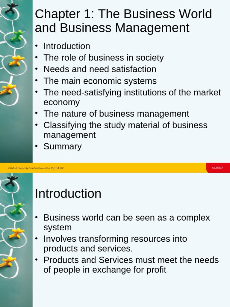 Chapter 1 The Business World and Business Management | PDF | Market ...