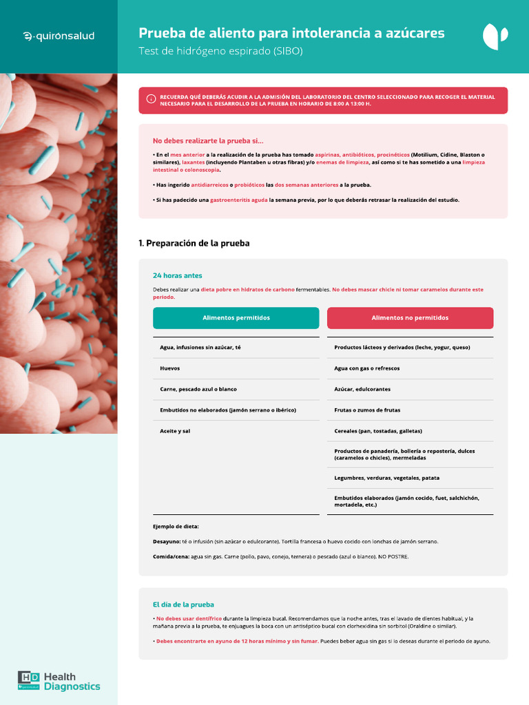 Instrucciones SIBO | PDF | Alimentos | Cocina