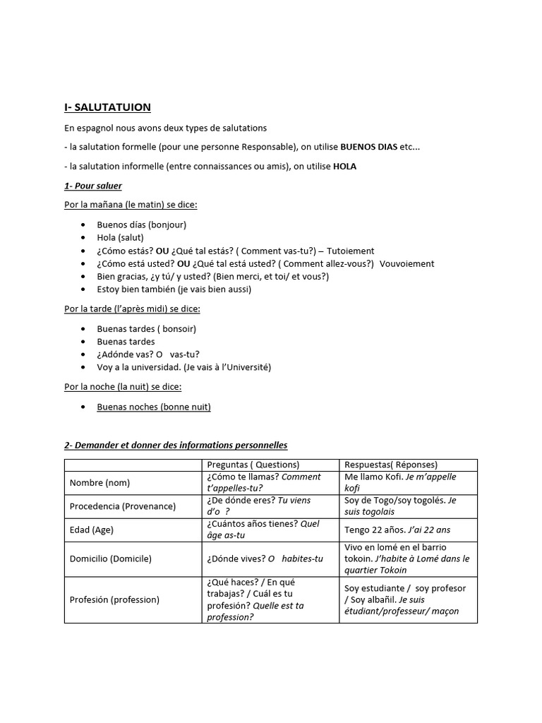 2 - Salutation Et Présentation | PDF