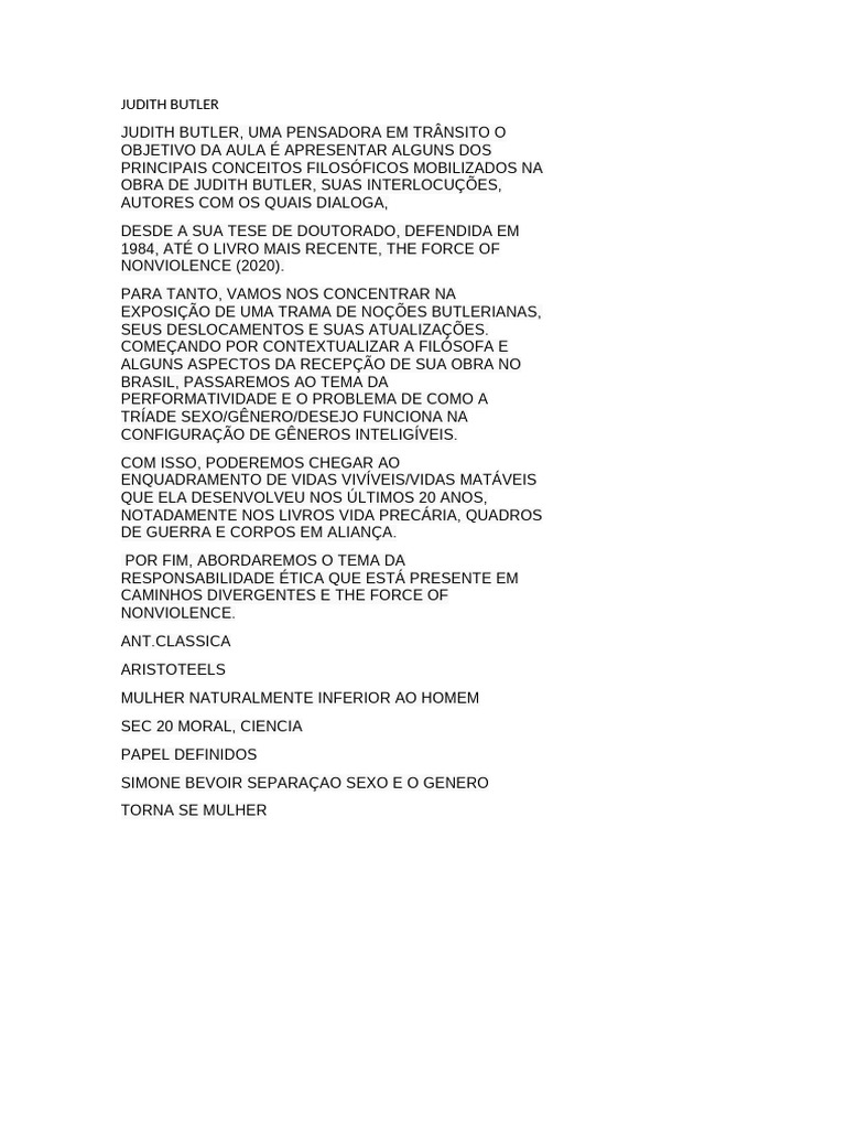 JUDITH BUTLER | PDF
