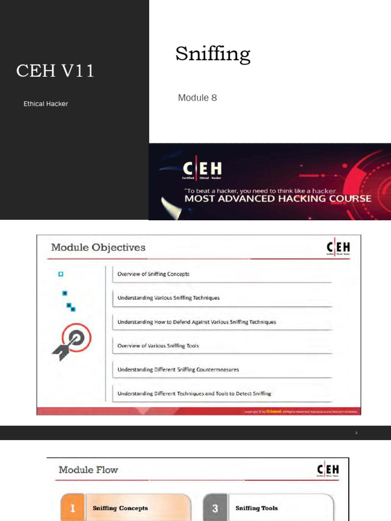 (SRCH) Module 8 Sniffing | PDF | Network Switch | Computer Network