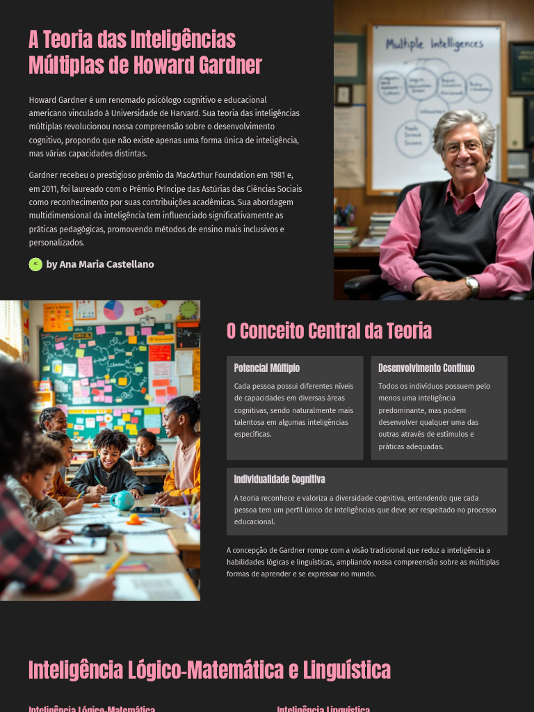 A Teoria Das Inteligencias Multiplas de Howard Gardner | PDF ...