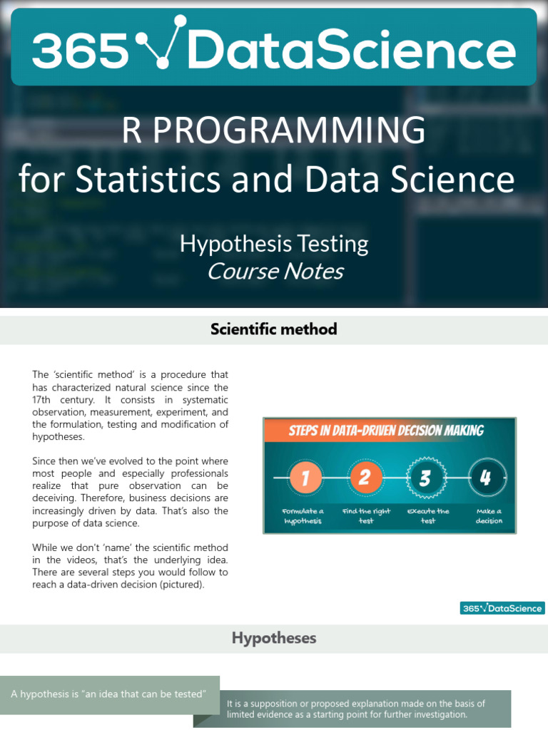 3.1 R Programming For Statistics and Data Science - Course Notes ...