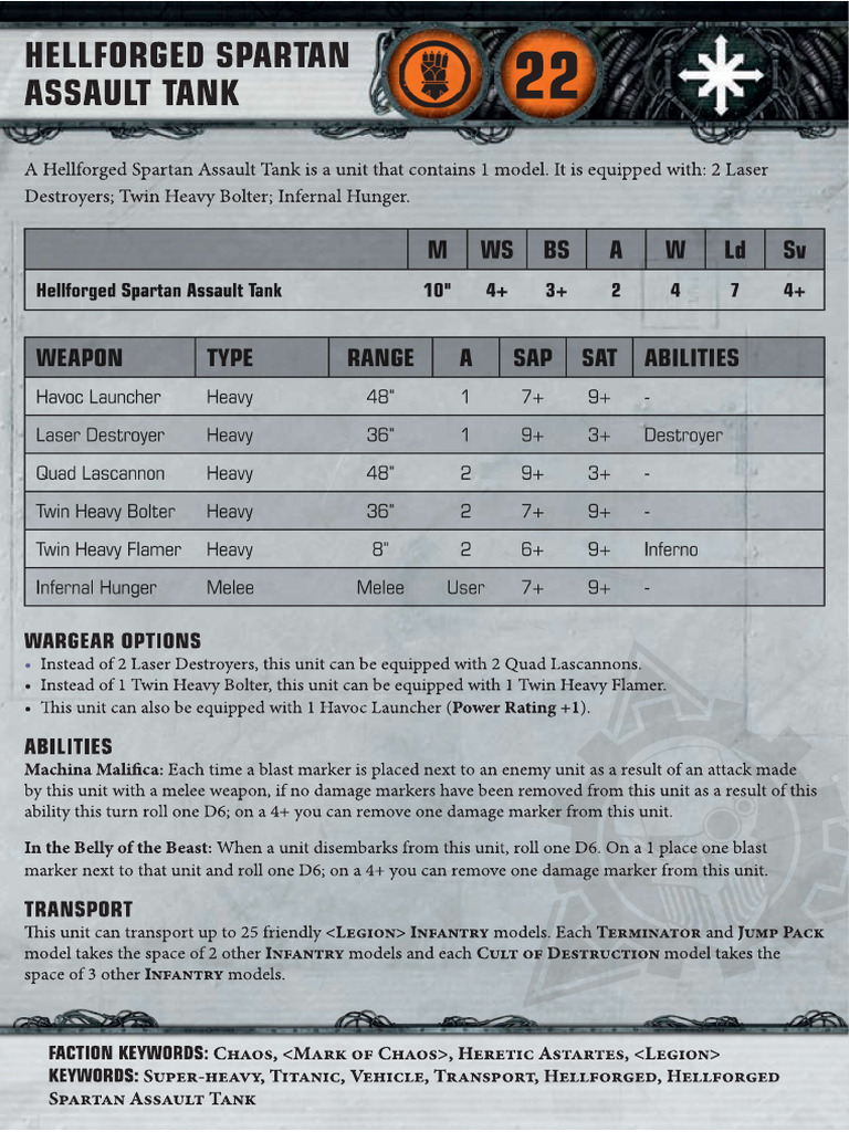 Warhammer Apocalypse Datacards 2 | PDF