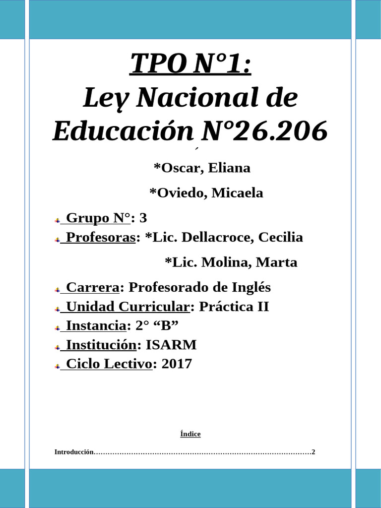 Práctica II TPO1 | PDF | Plan de estudios | Enseñando