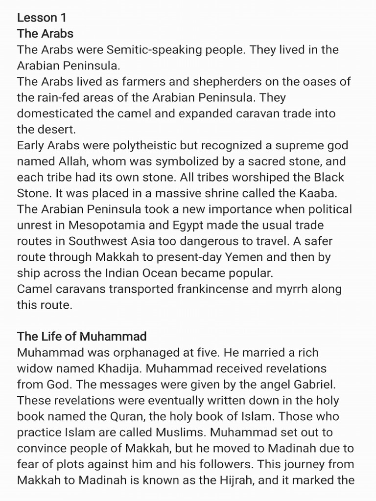 Chapter 9-Islam and The Arab Empire | PDF