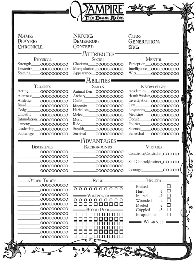 Vampire Dark Ages- Jorge Cipriano- Rasc | PDF